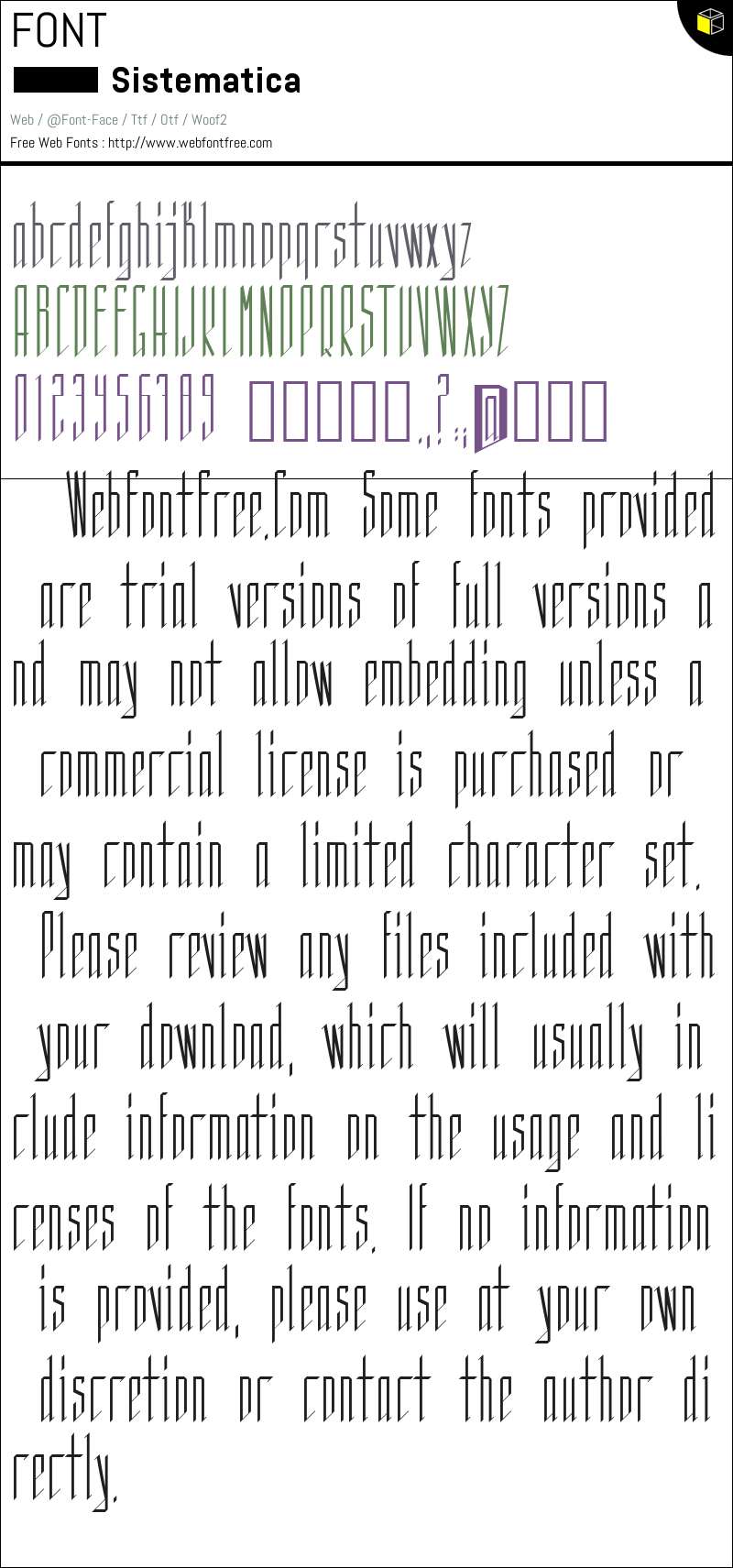 Sistematica Fonts Downloads - WebFontFree.Com