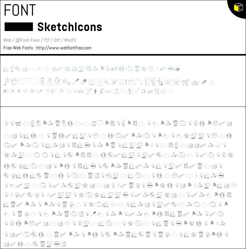 SketchIcons Fonts Downloads - WebFontFree.Com
