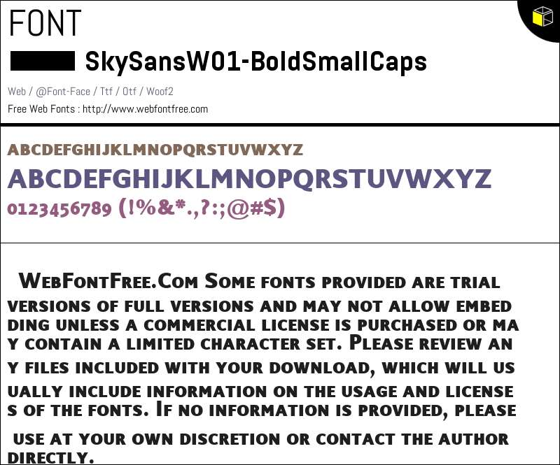 Sky Sans W01 Bold Small Caps Fuentes Descargar - WebFontFree.Com
