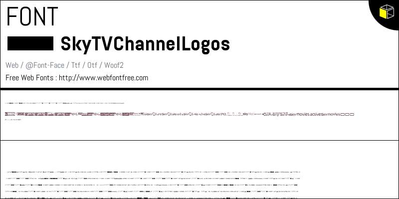 Sky TV Channel Logos Fonts Downloads - WebFontFree.Com