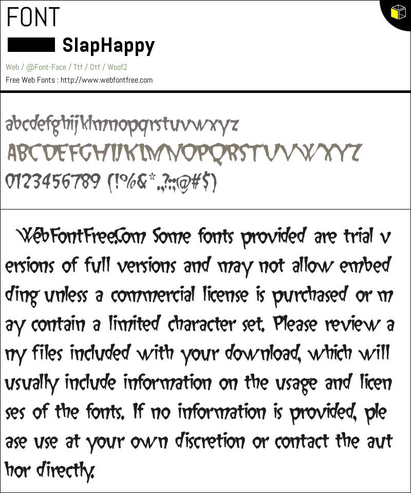 Slap Happy Fonts Downloads - WebFontFree.Com