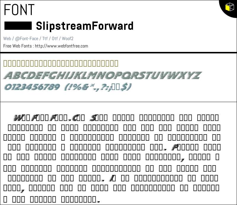 Slipstream Forward Fonts Downloads - WebFontFree.Com