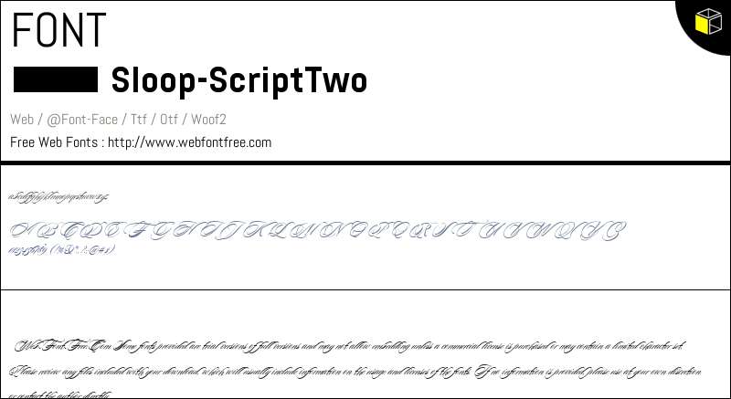Sloop-ScriptTwo Fonts Downloads - WebFontFree.Com