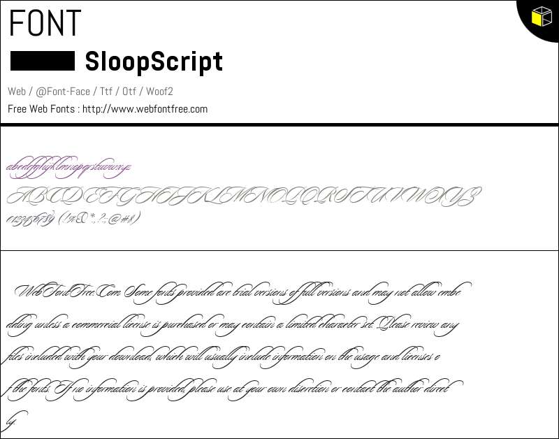 Sloop Script Fonts Downloads - WebFontFree.Com
