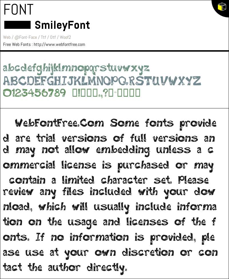 Smiley Font Fonts Downloads - WebFontFree.Com