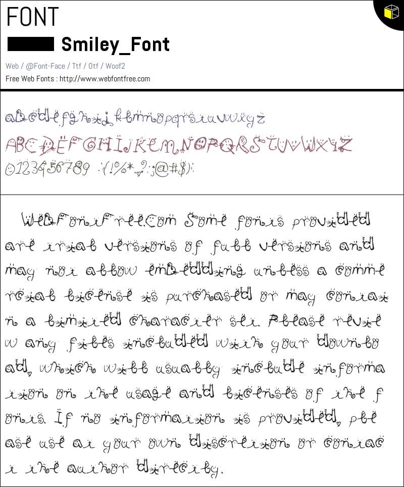 Smiley_Font Fonts Downloads - WebFontFree.Com