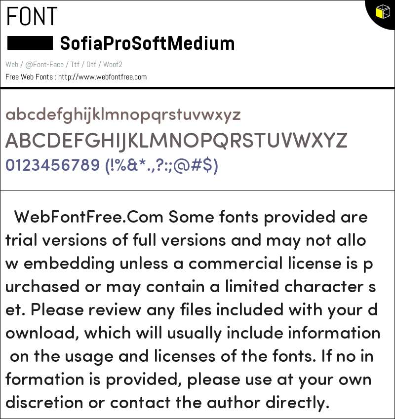 Sofia Pro Soft Medium 字体 下载 - WebFontFree.Com