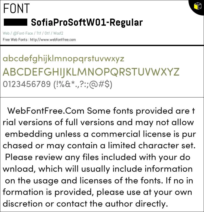 Sofia Pro Soft W01 Regular 字体 下载 - WebFontFree.Com