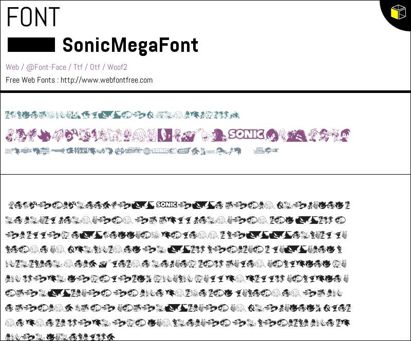 Sonic Mega Font Fonts Downloads - WebFontFree.Com