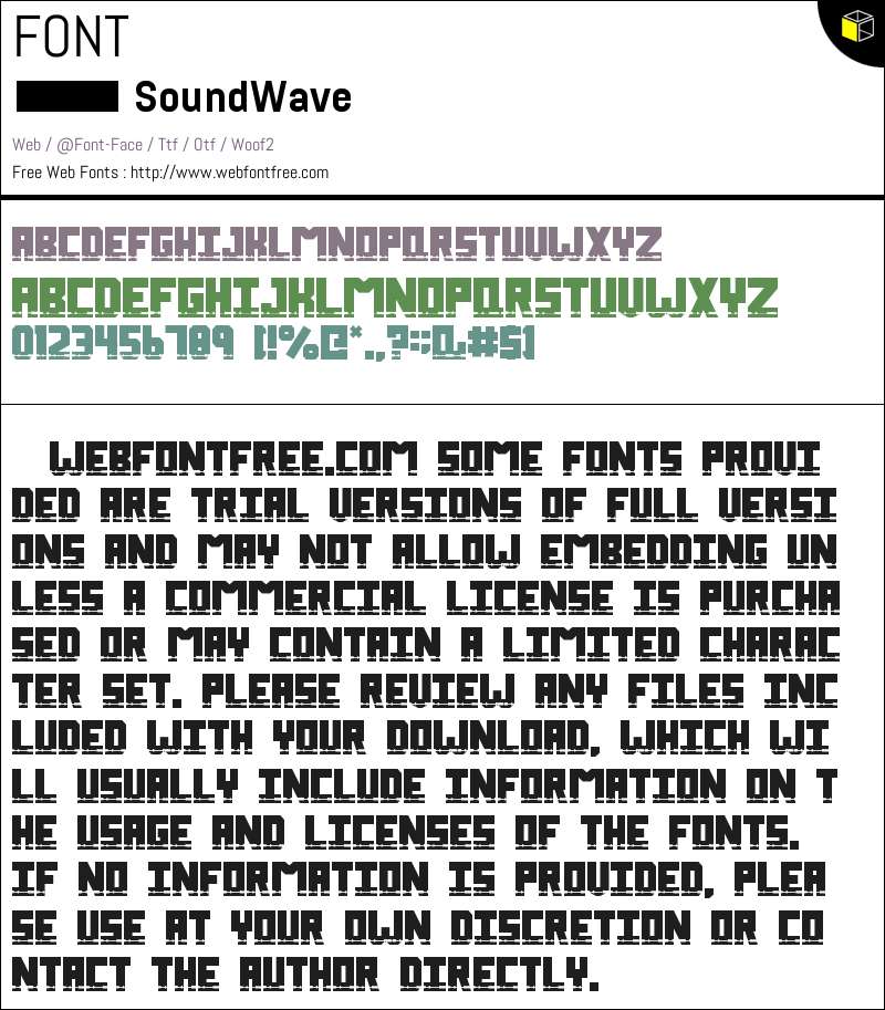 Sound Wave Fonts Downloads - WebFontFree.Com