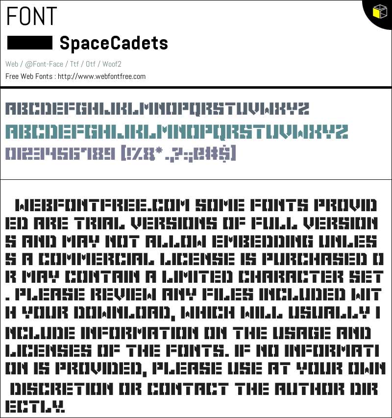 Space Cadets Fonts Downloads - WebFontFree.Com