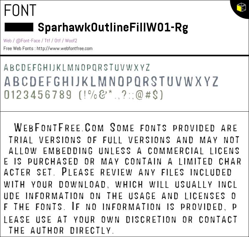 Sparhawk Outline Fill W01 Rg Fonts Downloads - WebFontFree.Com