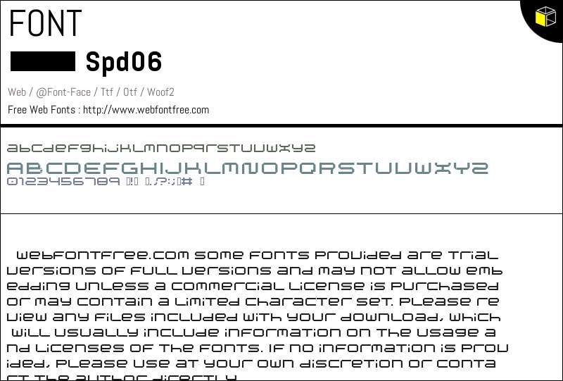 spd06 Fonts Downloads - WebFontFree.Com