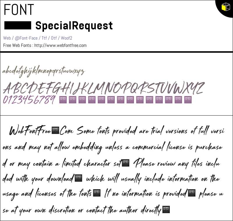 Special Request Fuentes Descargar - WebFontFree.Com