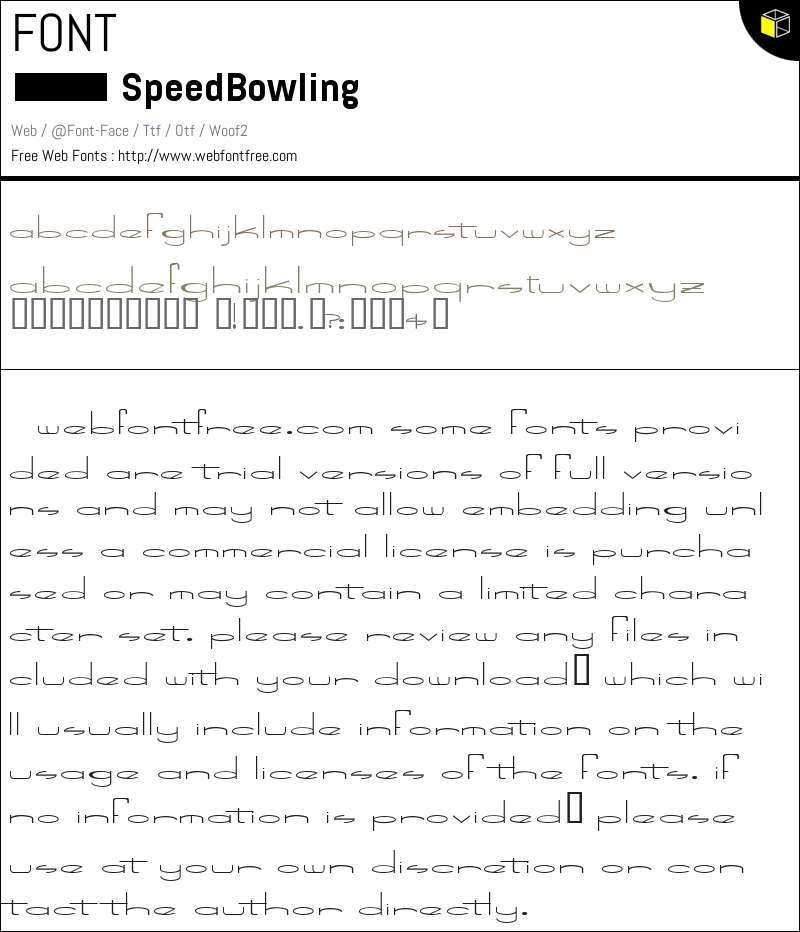 Speed Bowling Fonts Downloads - WebFontFree.Com
