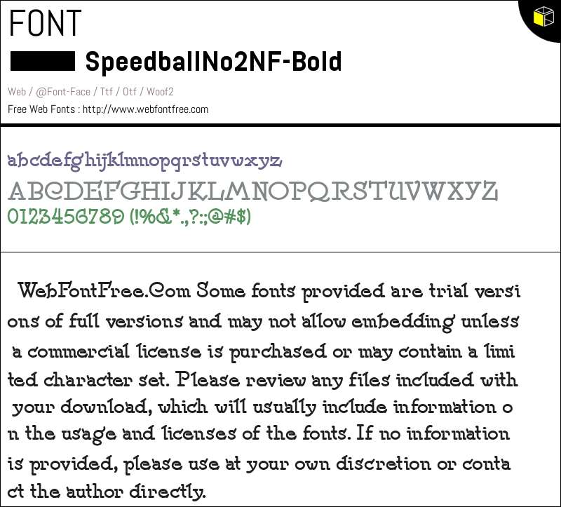 Speedball No 2 NF Bold Fonts Downloads - WebFontFree.Com