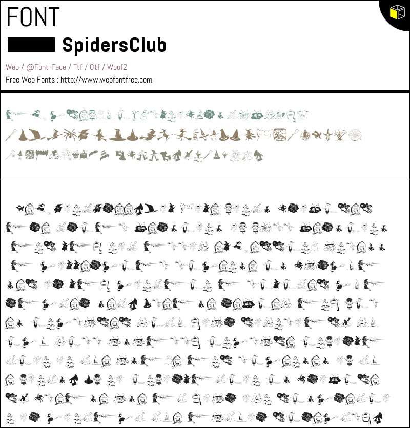 SpidersClub Fonts Downloads - WebFontFree.Com