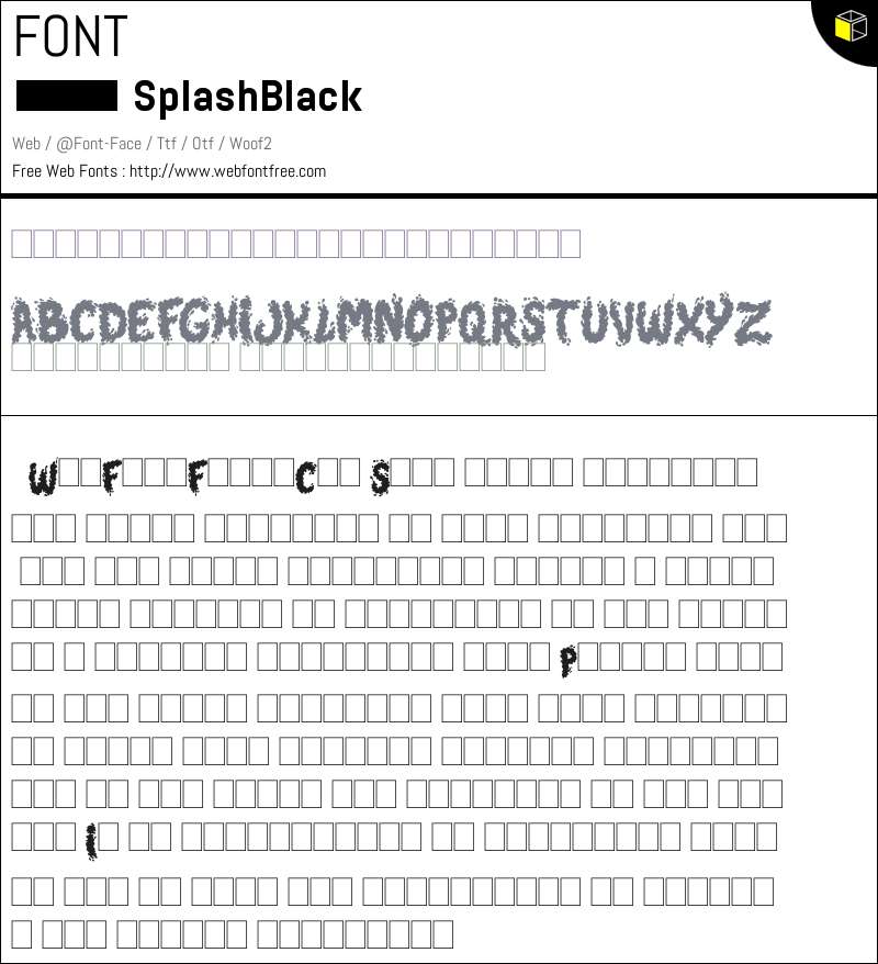 Splash Black Fonts Downloads - WebFontFree.Com