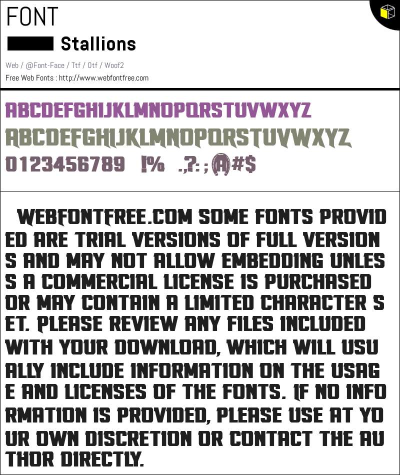 Stallions Fonts Downloads - WebFontFree.Com