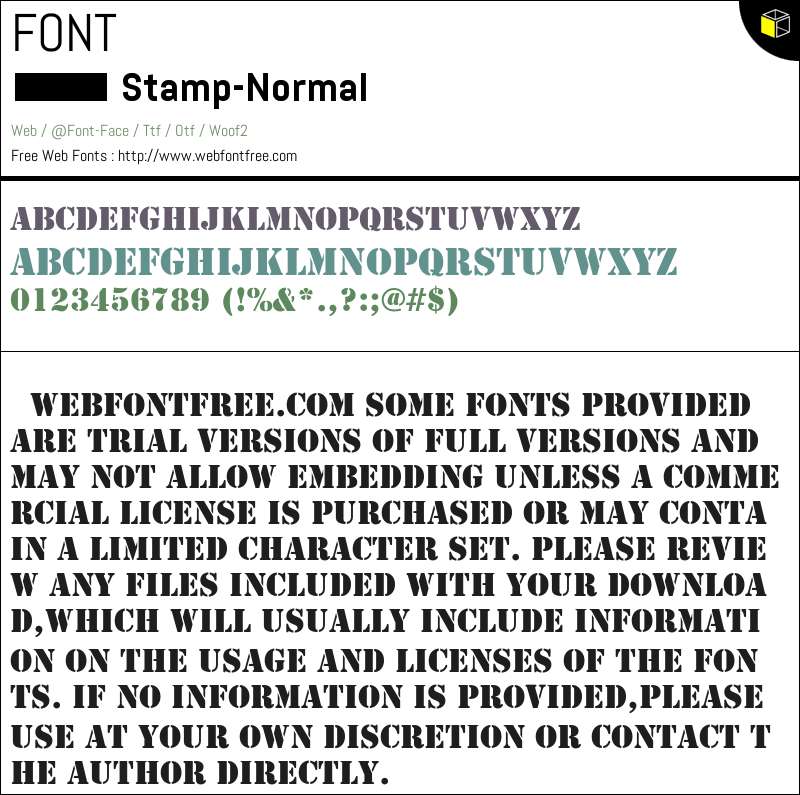 Stamp-Normal Fonts Downloads - WebFontFree.Com