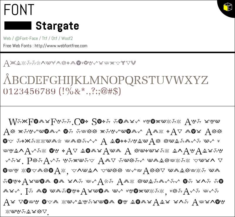 Stargate Fonts Downloads - WebFontFree.Com