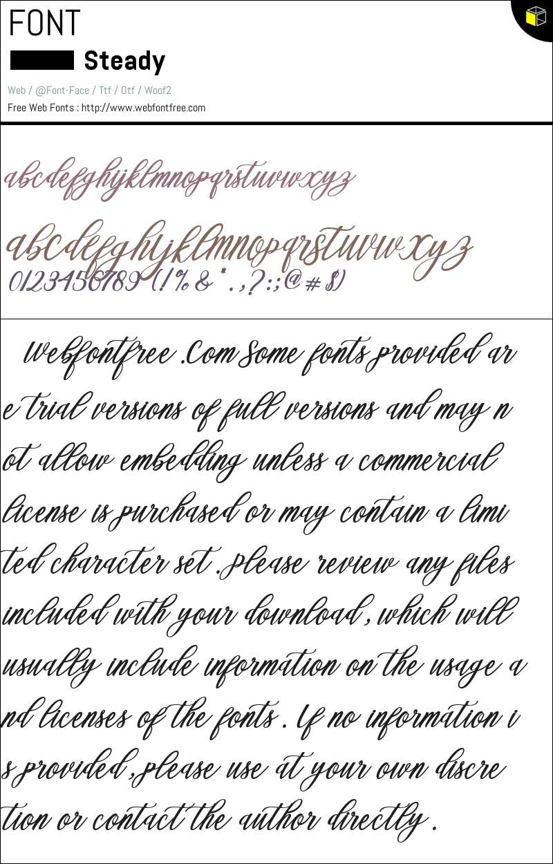 Steady 字体 下载 - WebFontFree.Com