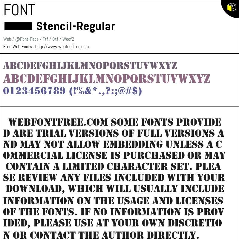 Stencil Regular DB Fonts Downloads - WebFontFree.Com