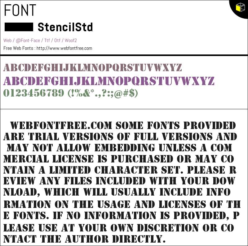 StencilStd Fonts Downloads - WebFontFree.Com