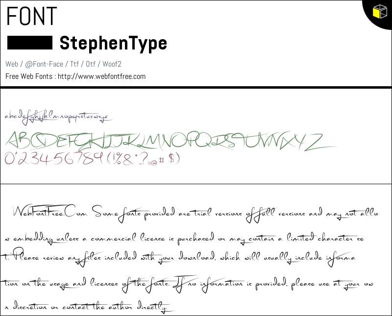 StephenType 字体 下载 - WebFontFree.Com