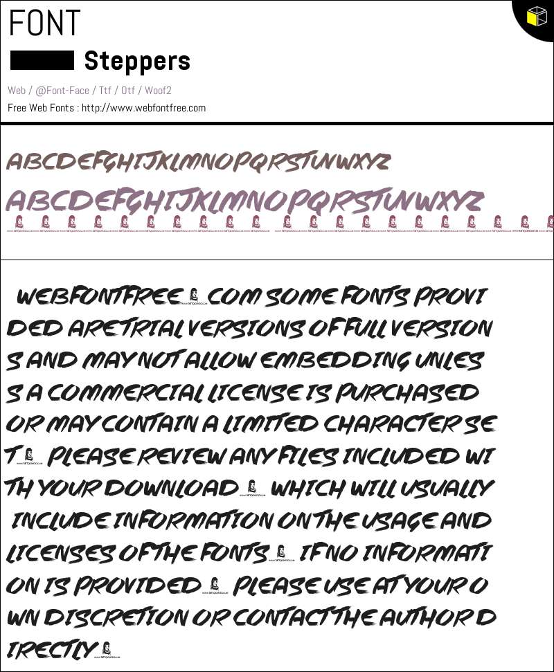 Steppers Fonts Downloads - WebFontFree.Com