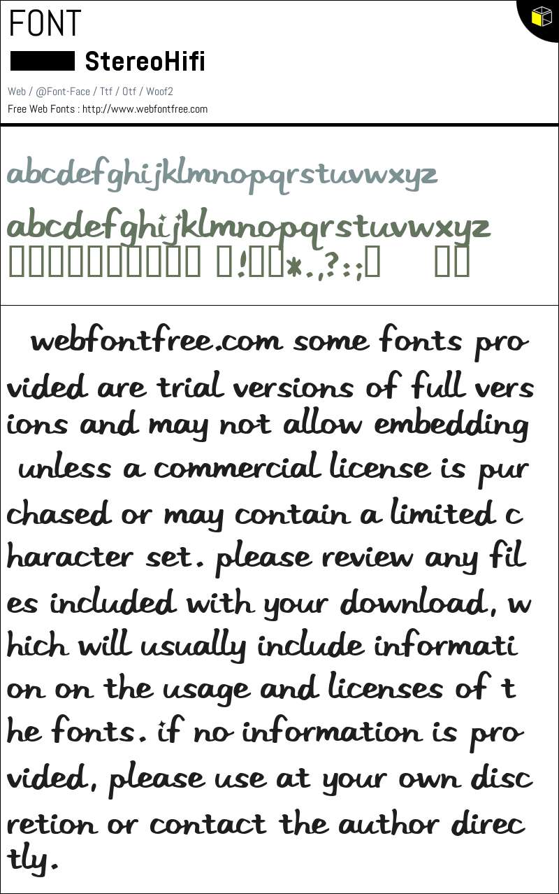 Stereo Hifi Fonts Downloads - WebFontFree.Com