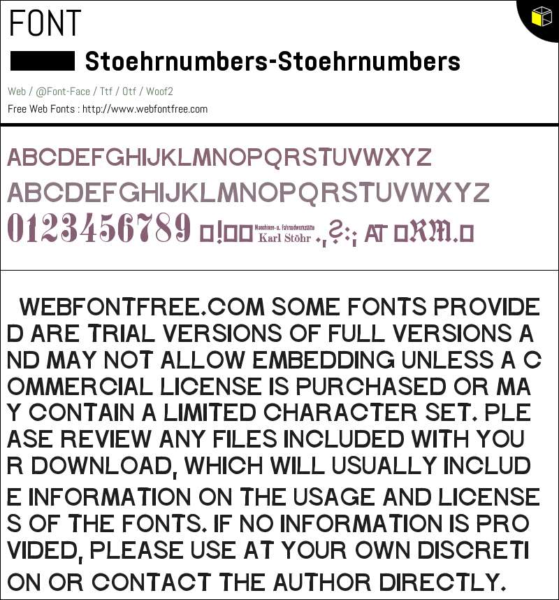 Stoehr numbers Stoehr numbers Fonts Downloads - WebFontFree.Com