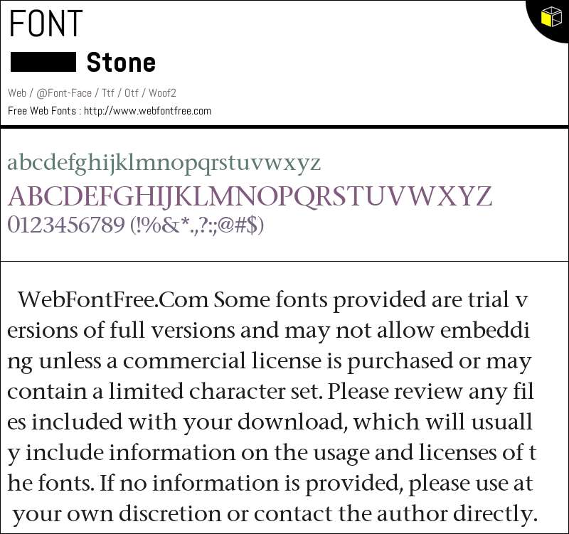 Stone Fonts Downloads - WebFontFree.Com