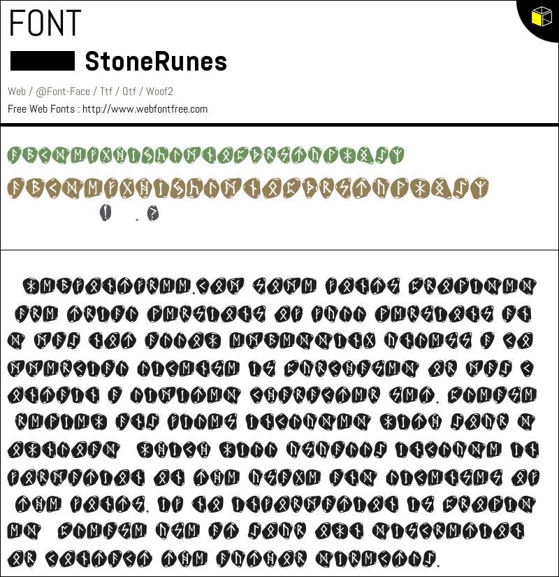 Stone Runes Fonts Downloads - WebFontFree.Com