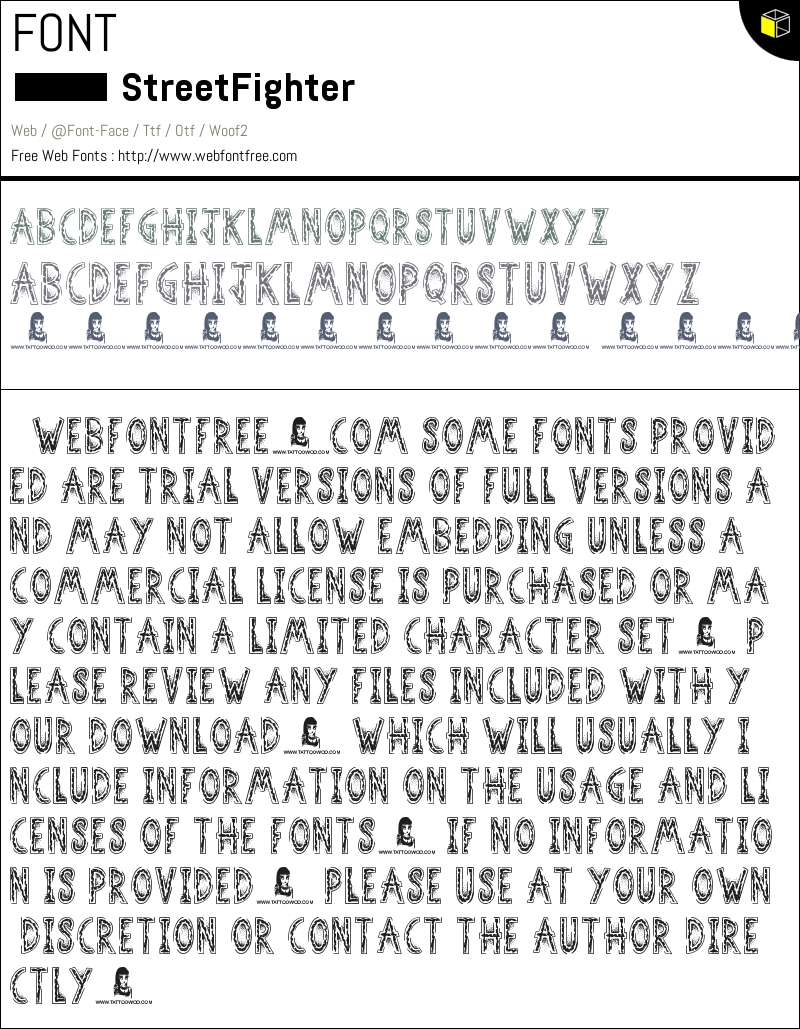 Street Fighter Fonts Downloads - WebFontFree.Com