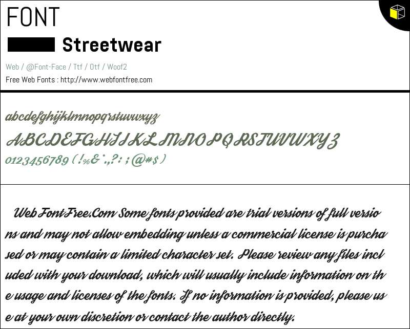 Streetwear Fonts Downloads - WebFontFree.Com
