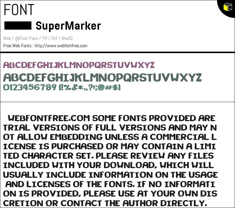 Super Marker Fonts Downloads - WebFontFree.Com