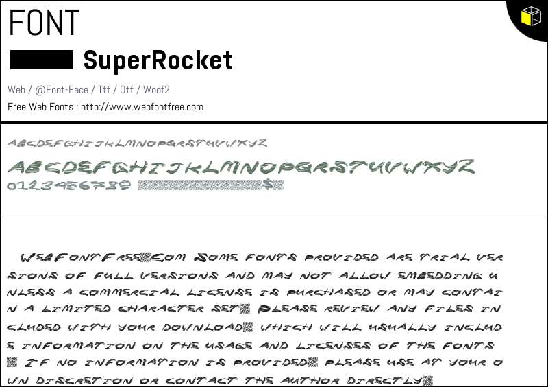 SuperRocket Fonts Downloads - WebFontFree.Com