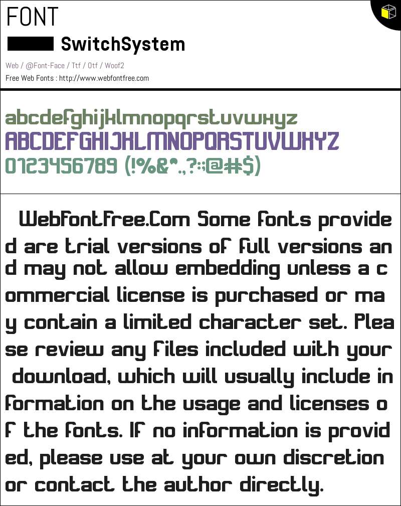 Switch System Fonts Downloads - WebFontFree.Com