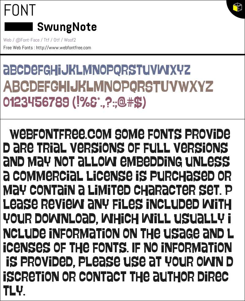 Swung Note Fonts Downloads - WebFontFree.Com