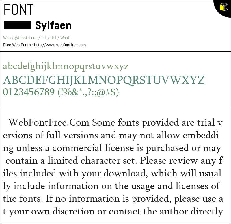 Sylfaen 字体 下载 - WebFontFree.Com