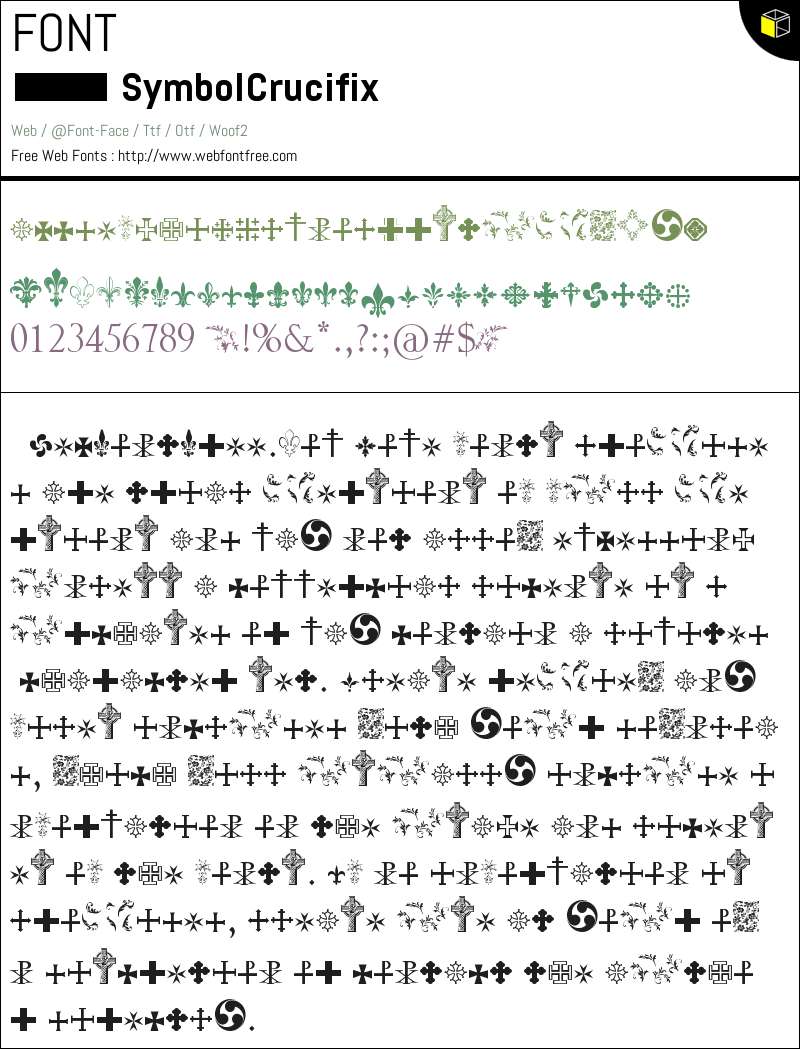SymbolCrucifix Fuentes Descargar - WebFontFree.Com