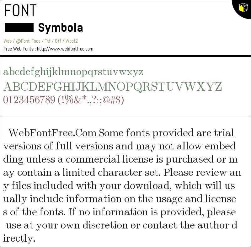 Symbola 字体 下载 - WebFontFree.Com