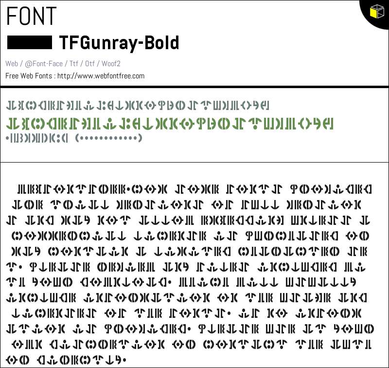 TF Gunray Bold Fuentes Descargar - WebFontFree.Com