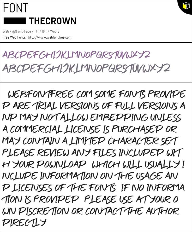 THE CROWN Fonts Downloads - WebFontFree.Com