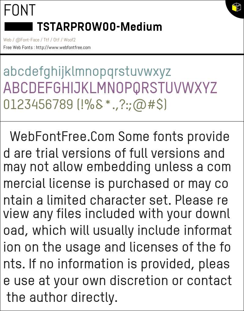 TSTAR PRO W00 Medium 字体 下载 - WebFontFree.Com