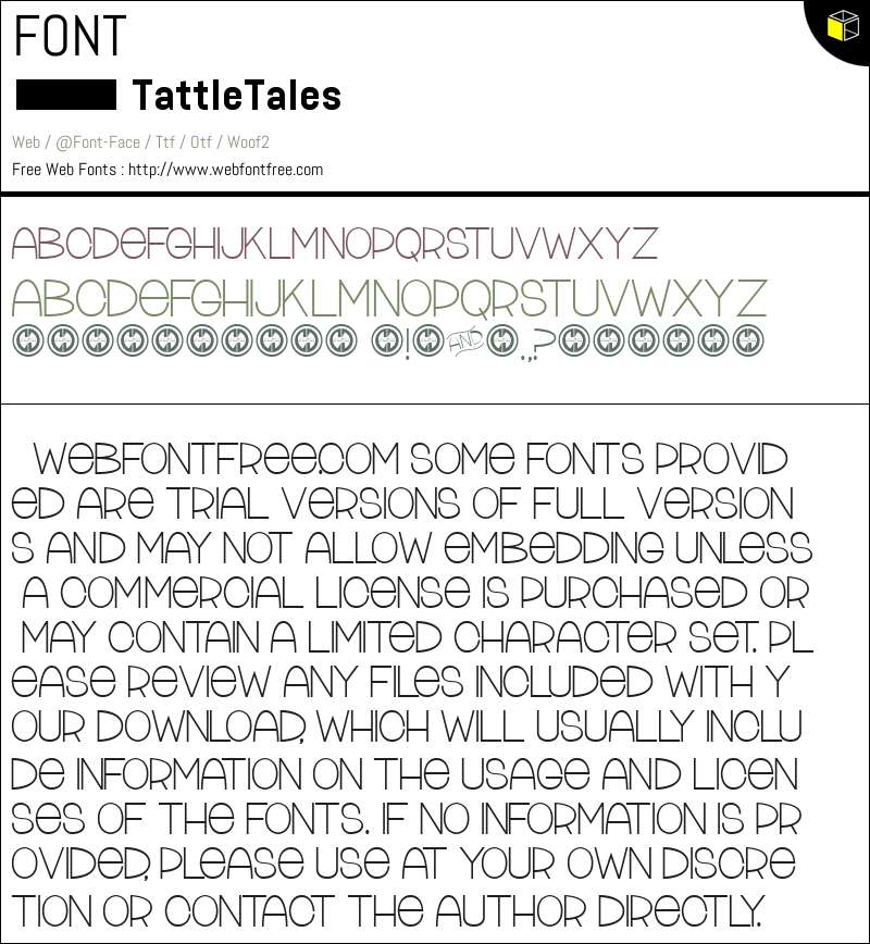 Tattle & Tales Fonts Downloads - WebFontFree.Com