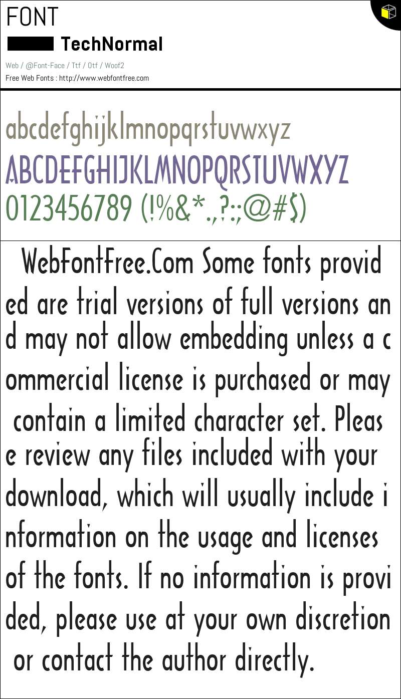 Tech Normal Fonts Downloads - WebFontFree.Com