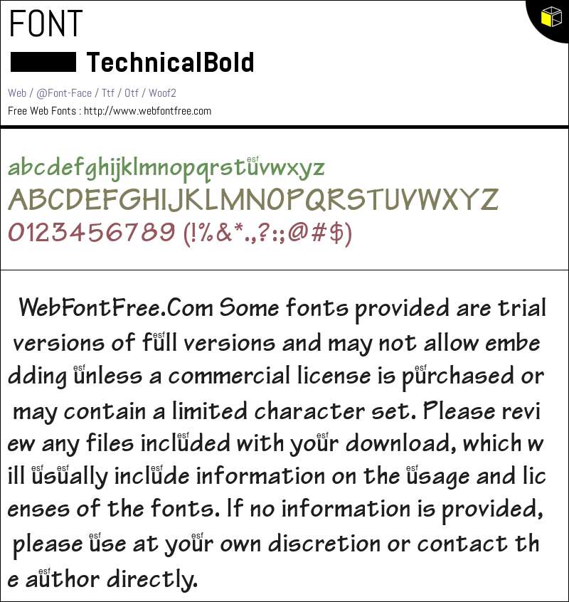 Technical Bold Fonts Downloads - WebFontFree.Com