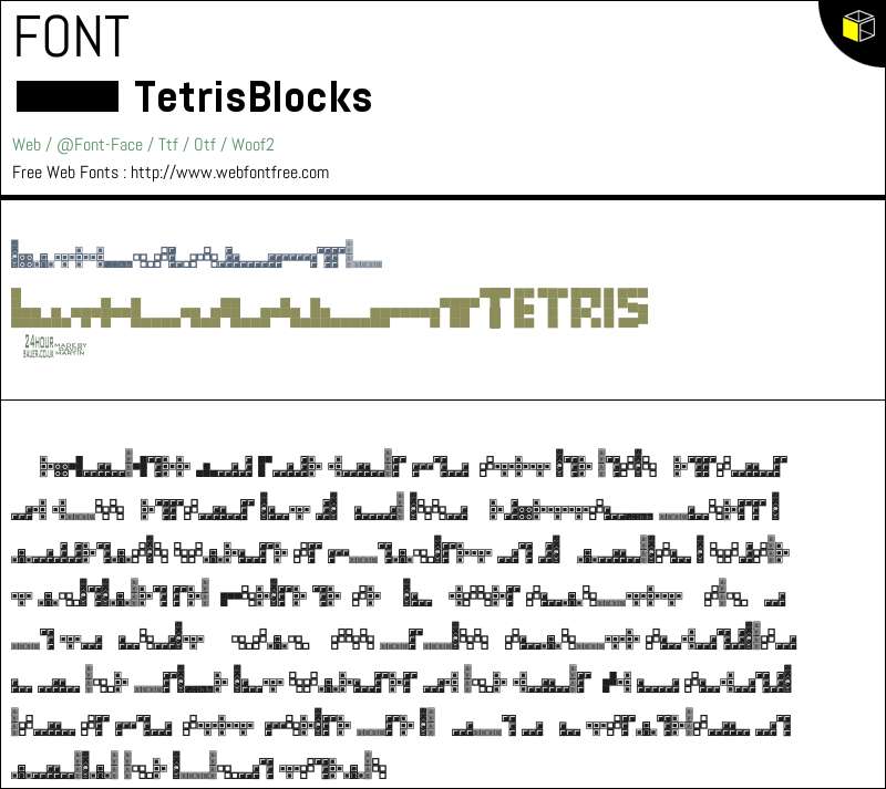 Tetris Blocks Fonts Downloads - WebFontFree.Com